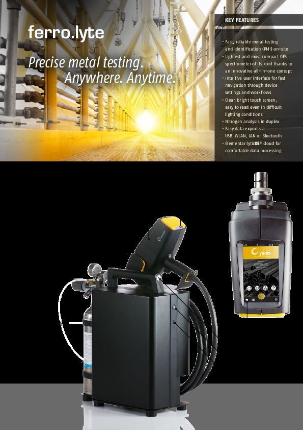 Brochure - Flyer-ferro.lyte-en - Elementar® - Fourni-Labo