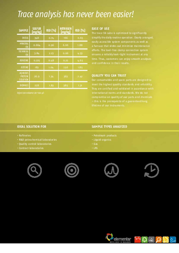 Brochure - Flyer-trace-sn-cube-en - Elementar® - Fourni-Labo