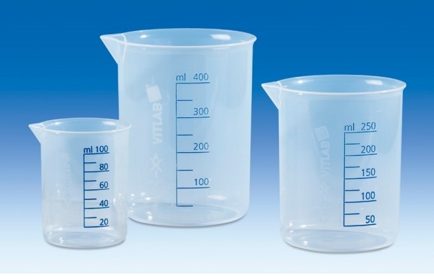 Bécher 84BEC (BÉCHER GRADUÉ BLEU EN RELIEF PP) - Vitlab - Fourni-Labo